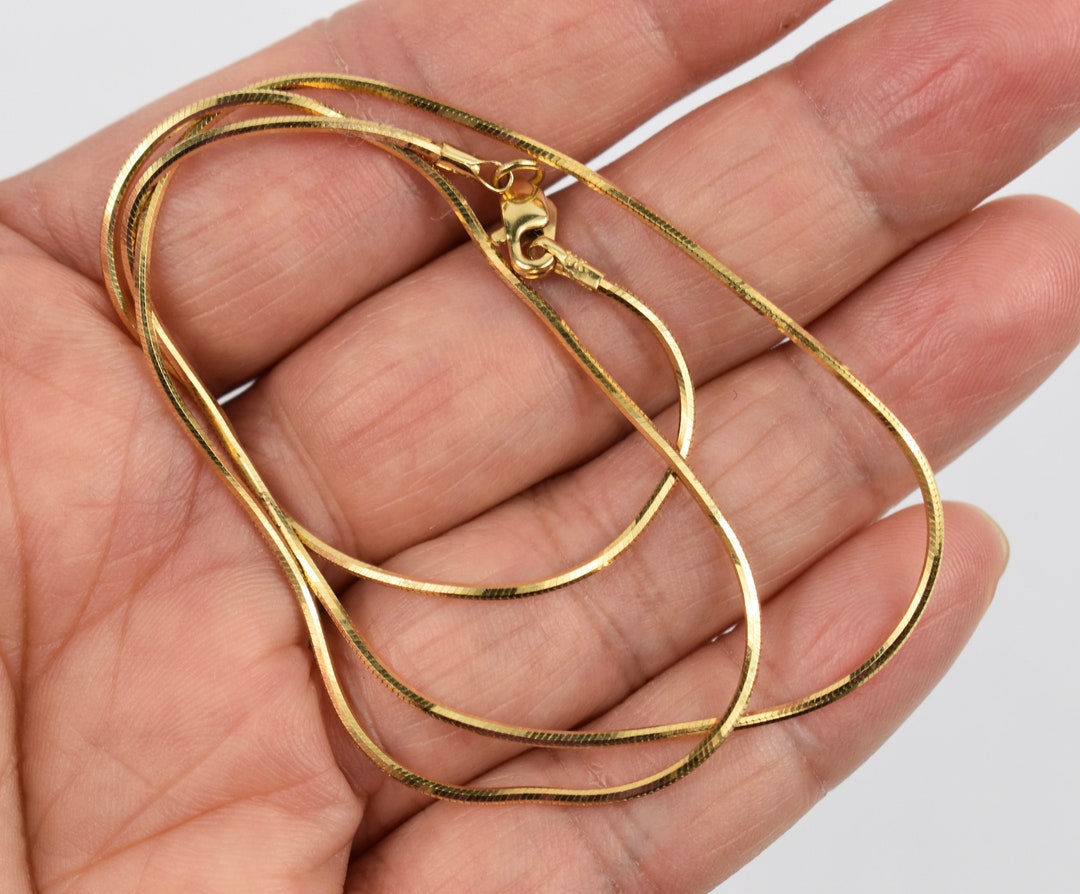 RCI Royal Chain Inc 14K Yellow Gold Hexagon Snake Chain Necklace 16 ...