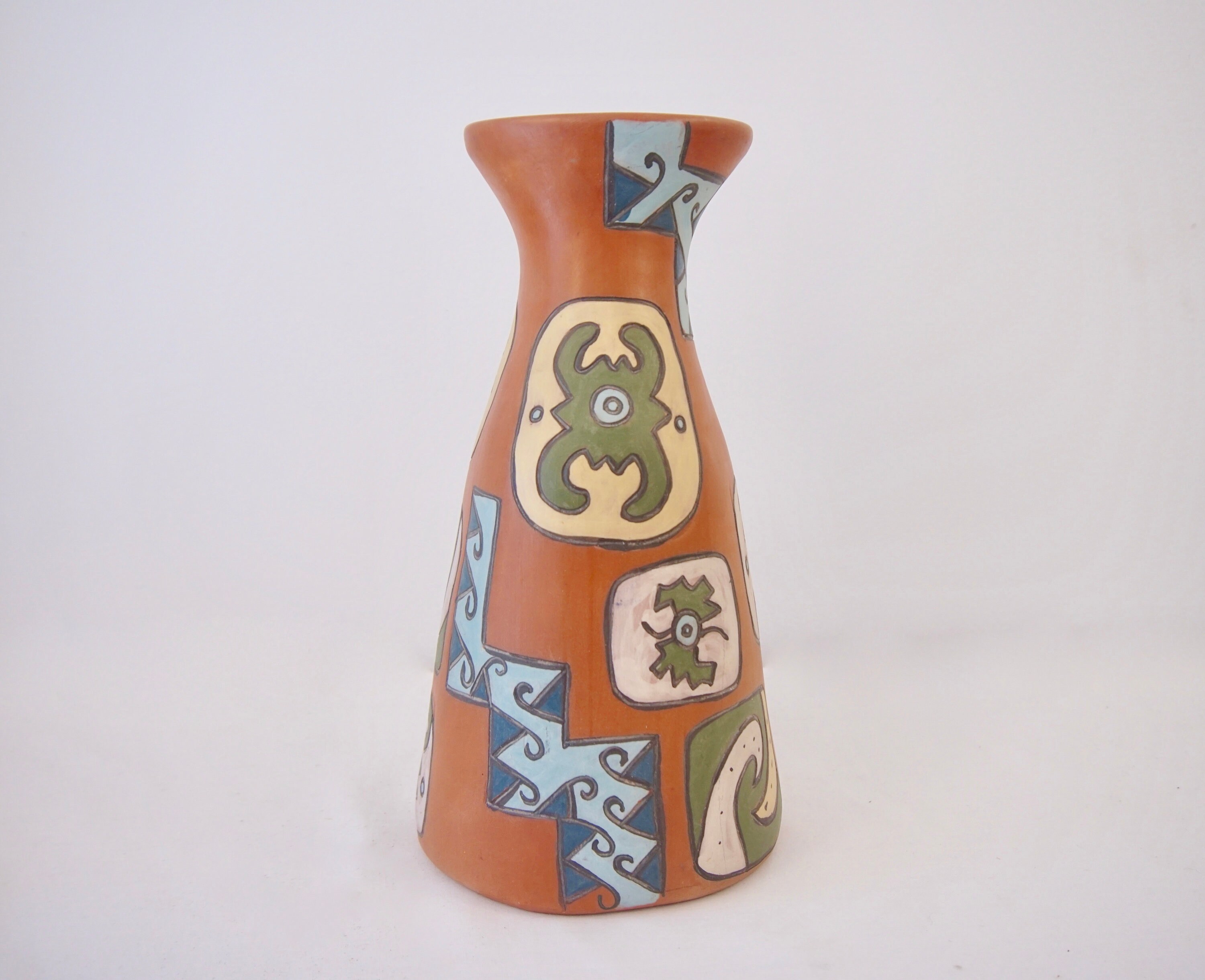 Large Signed Inca Clay Pottery Vase by Ruiz Caro Cusco Peru 11" - Etsy
