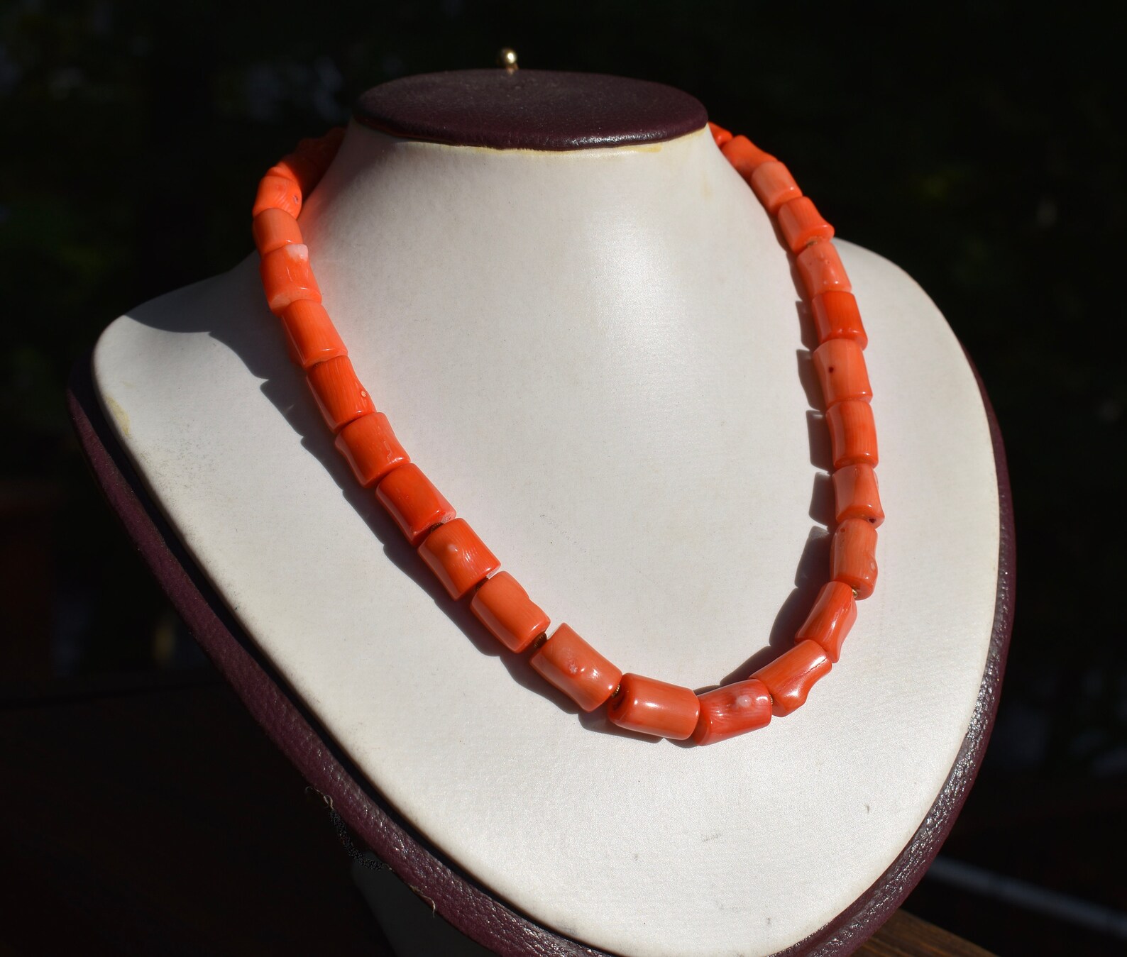 Hand Crated Genuine Coral Chunk Necklace With Toggle Clasp 18 - Etsy