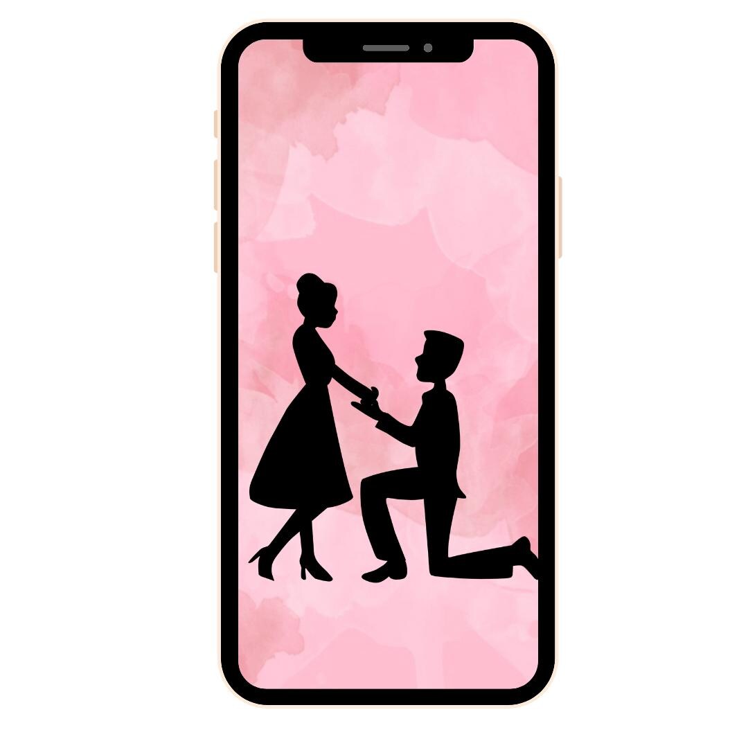 Proposal Phone Wallpaper | Romantic Couple iPhone & Android Background ...