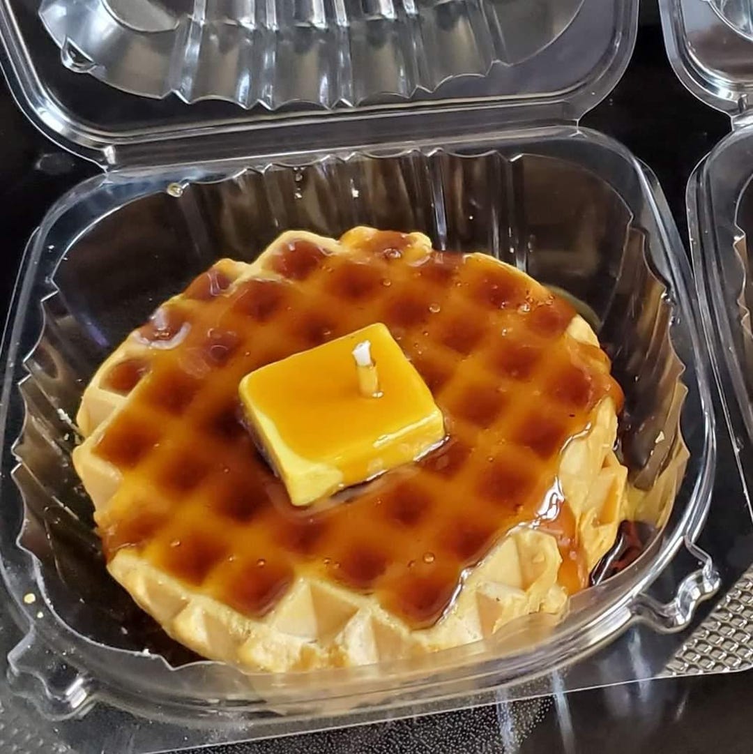 Waffle Scented Candle - Fake Food Candle - Unique Gift - Thanksgiving ...