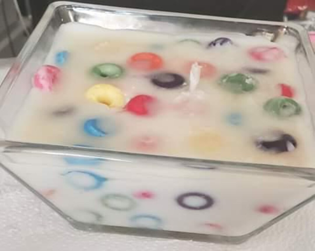 Froot Loops Cereal Scented Food Candle - Fake Food Candle - Unique Gift for Her - Birthday ...