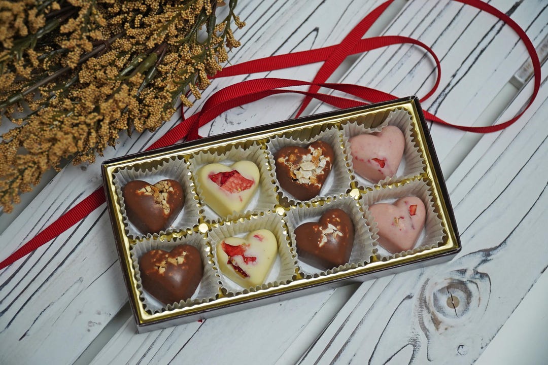 Delightful Heart-shaped Chocolate Gift Box Perfect for Valentines Day ...
