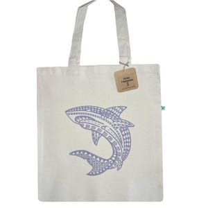 Shark Canvas Tote Bag - Etsy