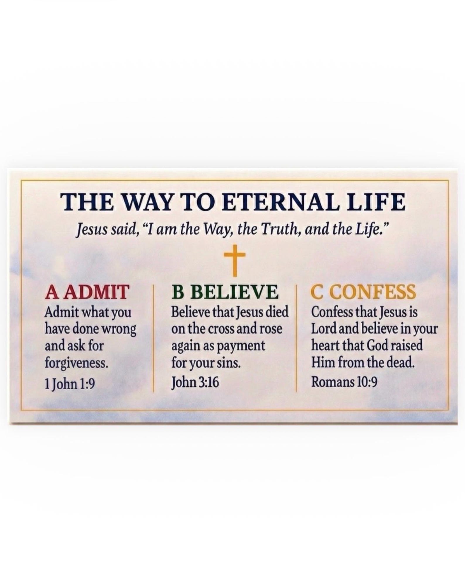 Christian Evangelism Card - ABC Salvation, (instant Download) - Etsy