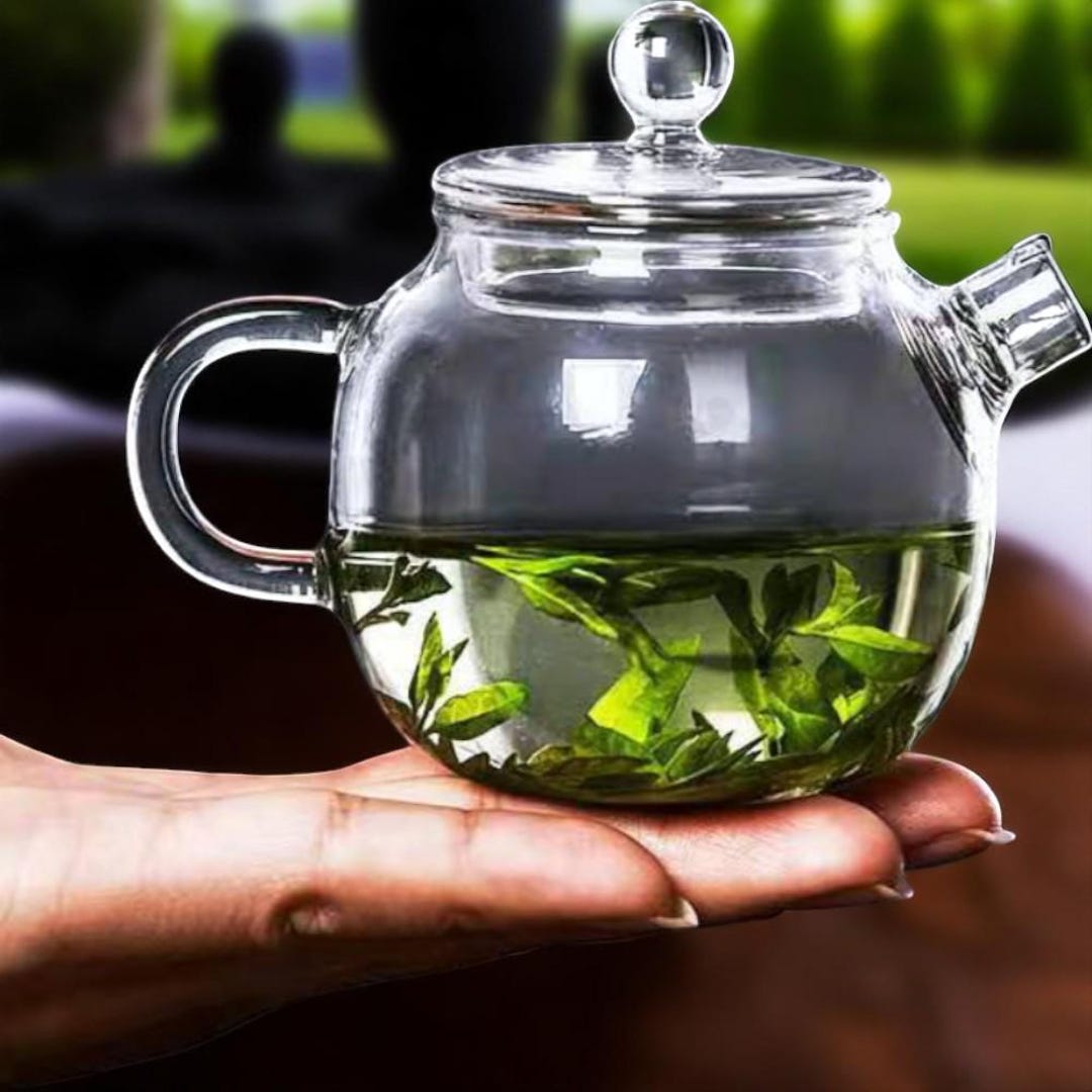 Cute Glass Bubble Teapot With Lid | Borosilicate Mini Brewing Teapot ...