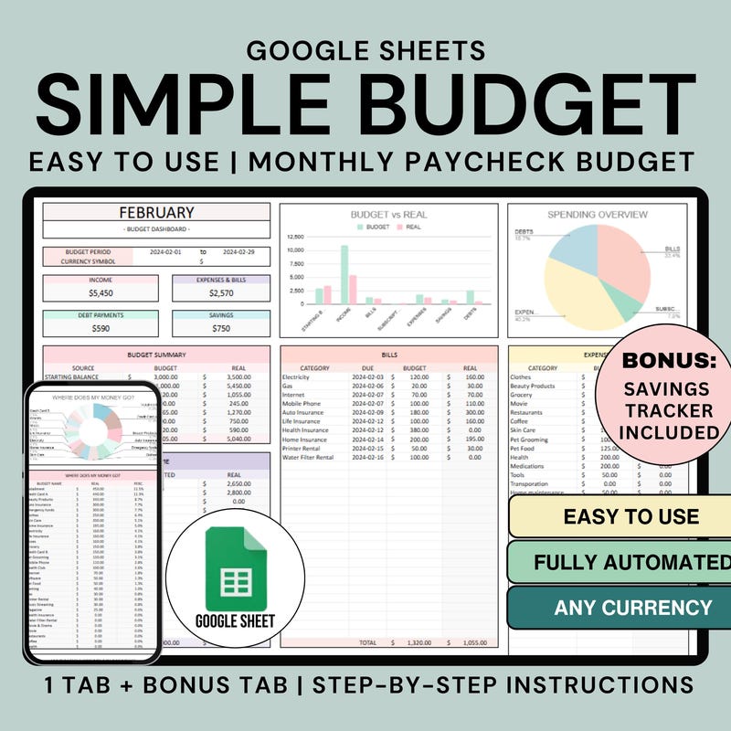 Paycheck Payment Tracker - Etsy
