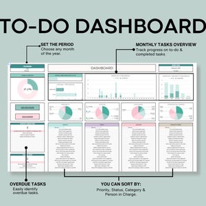 To Do List Tracker Spreadsheet Monthly Daily Task Planner Google Sheets ...