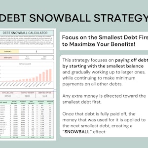 Debt Snowball Calculator Spreadsheet, Google Sheets Debt Payoff Tracker ...