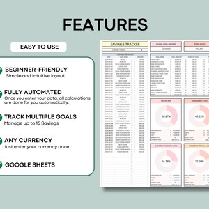 Savings Tracker Spreadsheet Sinking Funds Tracker Google Sheets ...