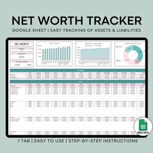 Net Worth Tracker Spreadsheet Google Sheets Assets and Liabilities ...