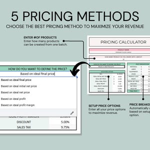 Pricing Calculator Google Sheet for Small Business Price List Template ...