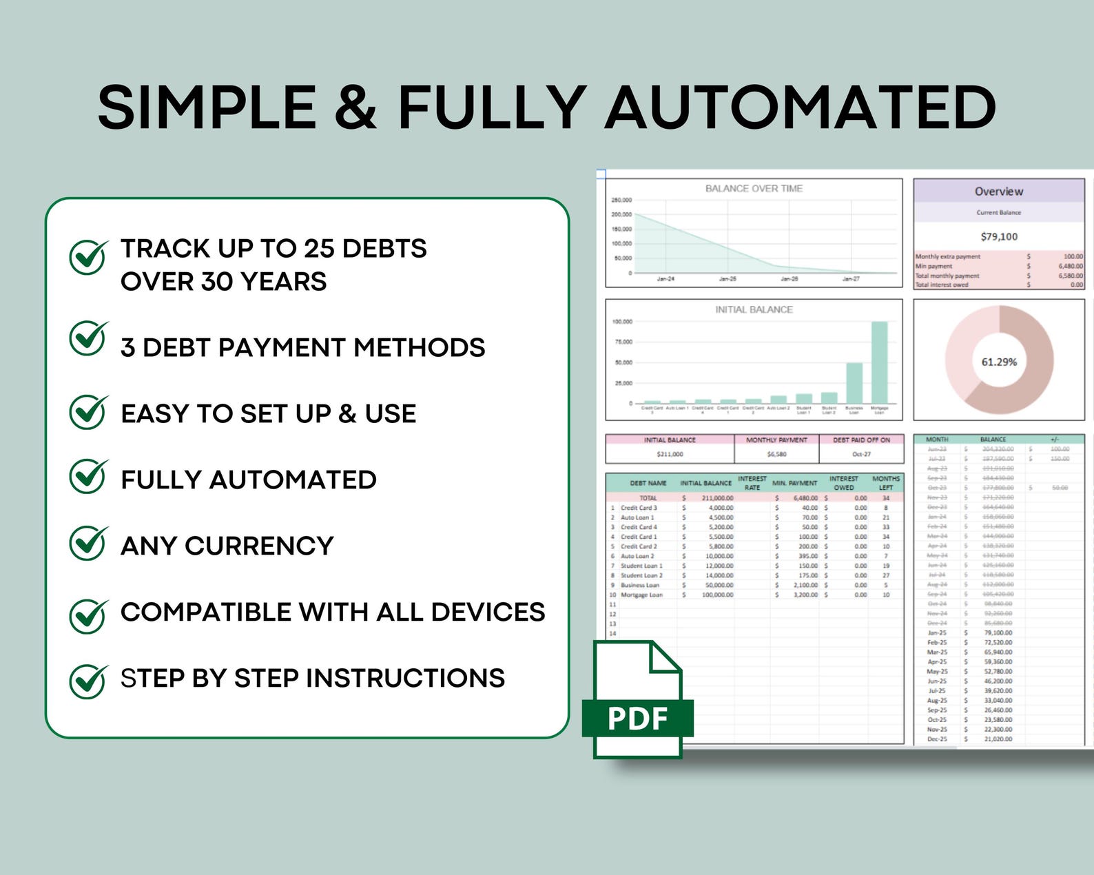 Debt Tracker Spreadsheet Google Sheets Debt Snowball Calculator Debt ...
