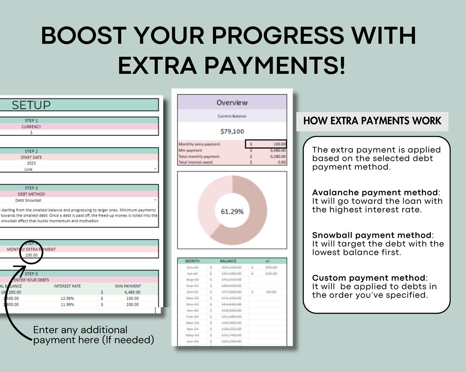 Debt Tracker Spreadsheet Google Sheets Debt Snowball Calculator Debt ...