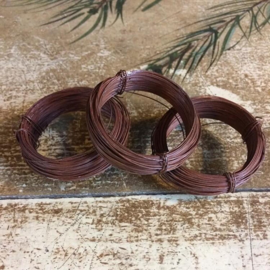 2-10ct 24 Gauge Rusty Wire Rolls 100-500ft Rust Tin Primitive Holiday ...