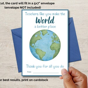 Teacher Appreciation Card, Teacher Appreciation Week, End of the Year ...