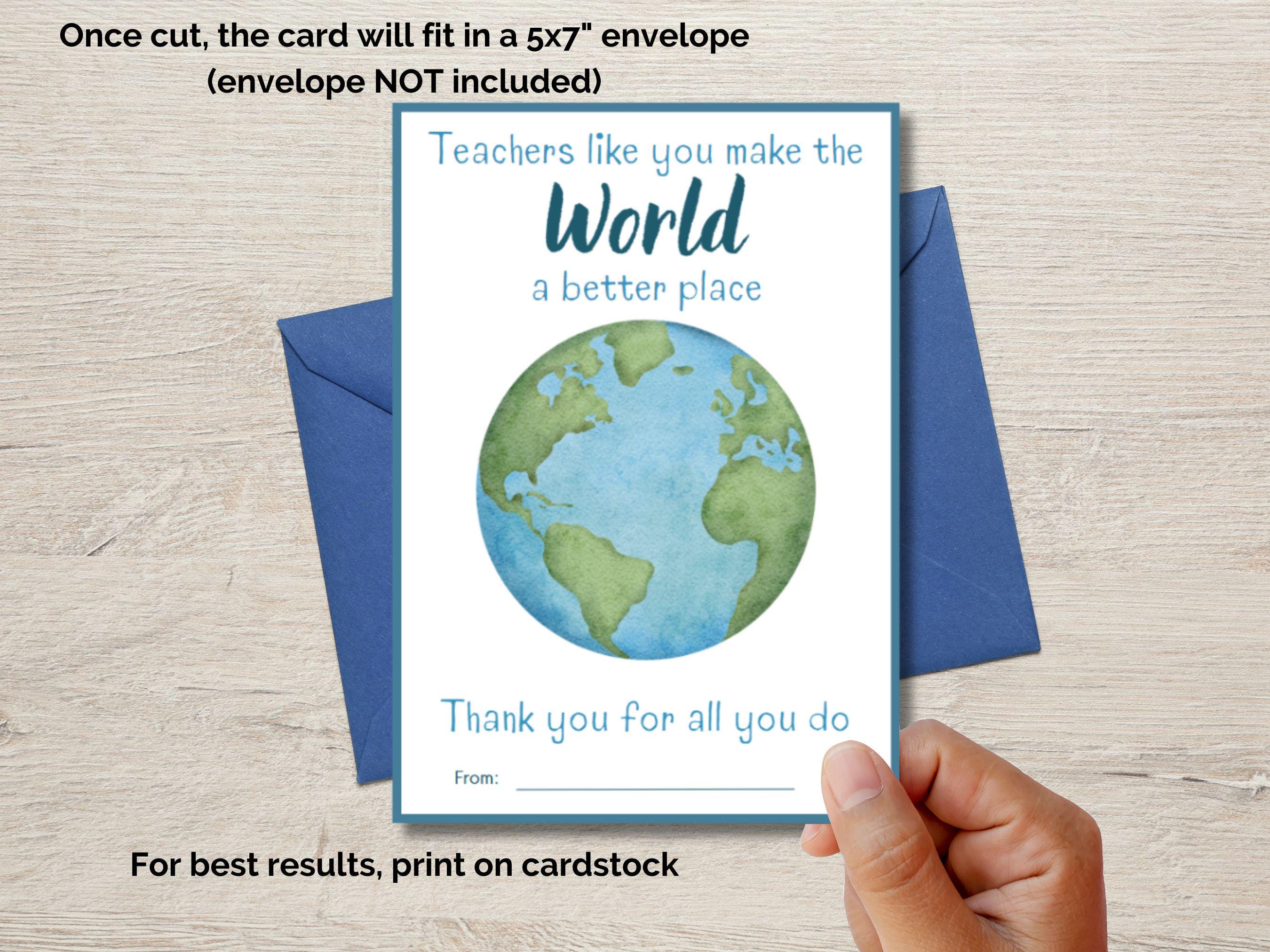 Teacher Appreciation Card, Teacher Appreciation Week, End of the Year ...