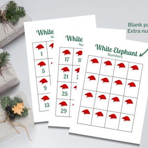 White Elephant Numbers, Gift Exchange Numbers - Etsy