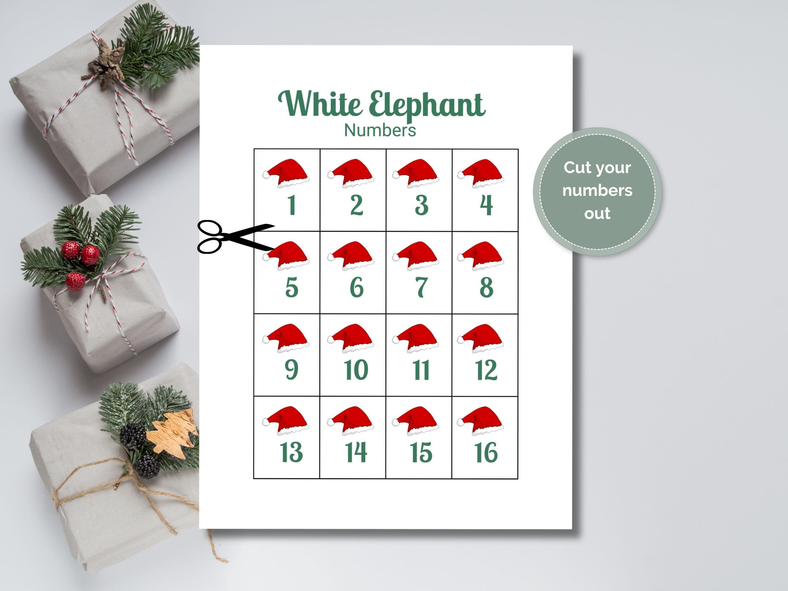 White Elephant Numbers, Gift Exchange Numbers - Etsy