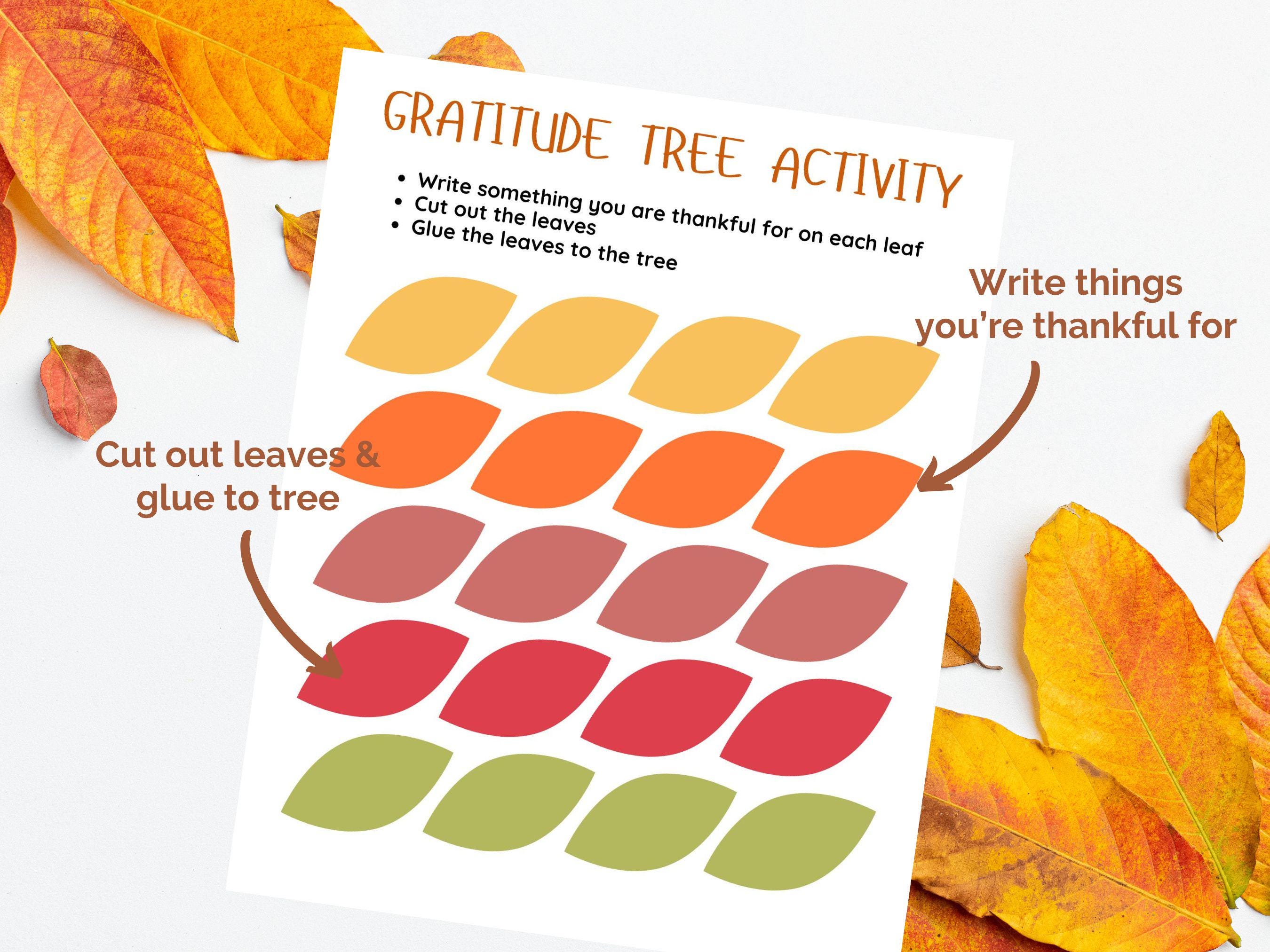 Gratitude Tree Activity, Thankful Tree Activity, Thanksgiving Activity ...