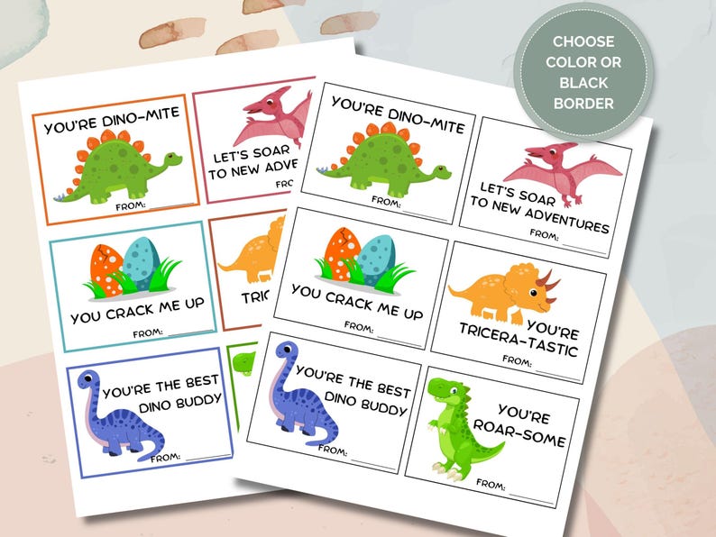 Dinosaur Valentines Cards, Classroom Valentines, Dino Valentines ...