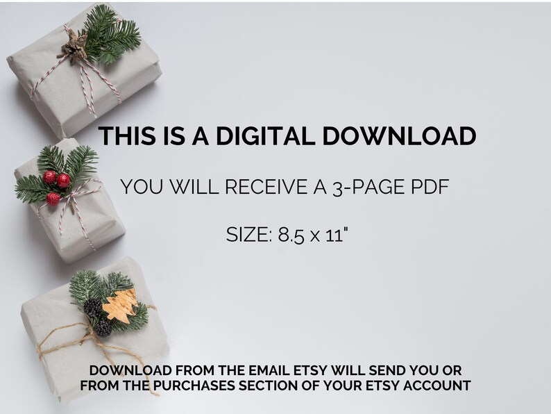 White Elephant Numbers, Gift Exchange Numbers, Christmas Gift Swap Game ...