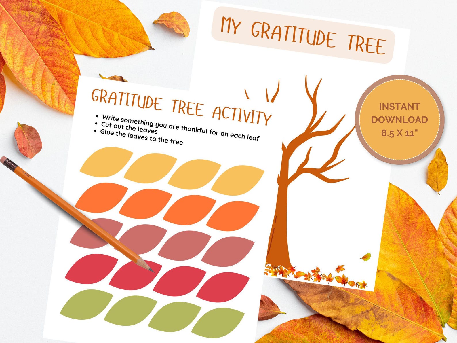 Gratitude Tree Activity, Thankful Tree Activity, Thanksgiving Activity ...