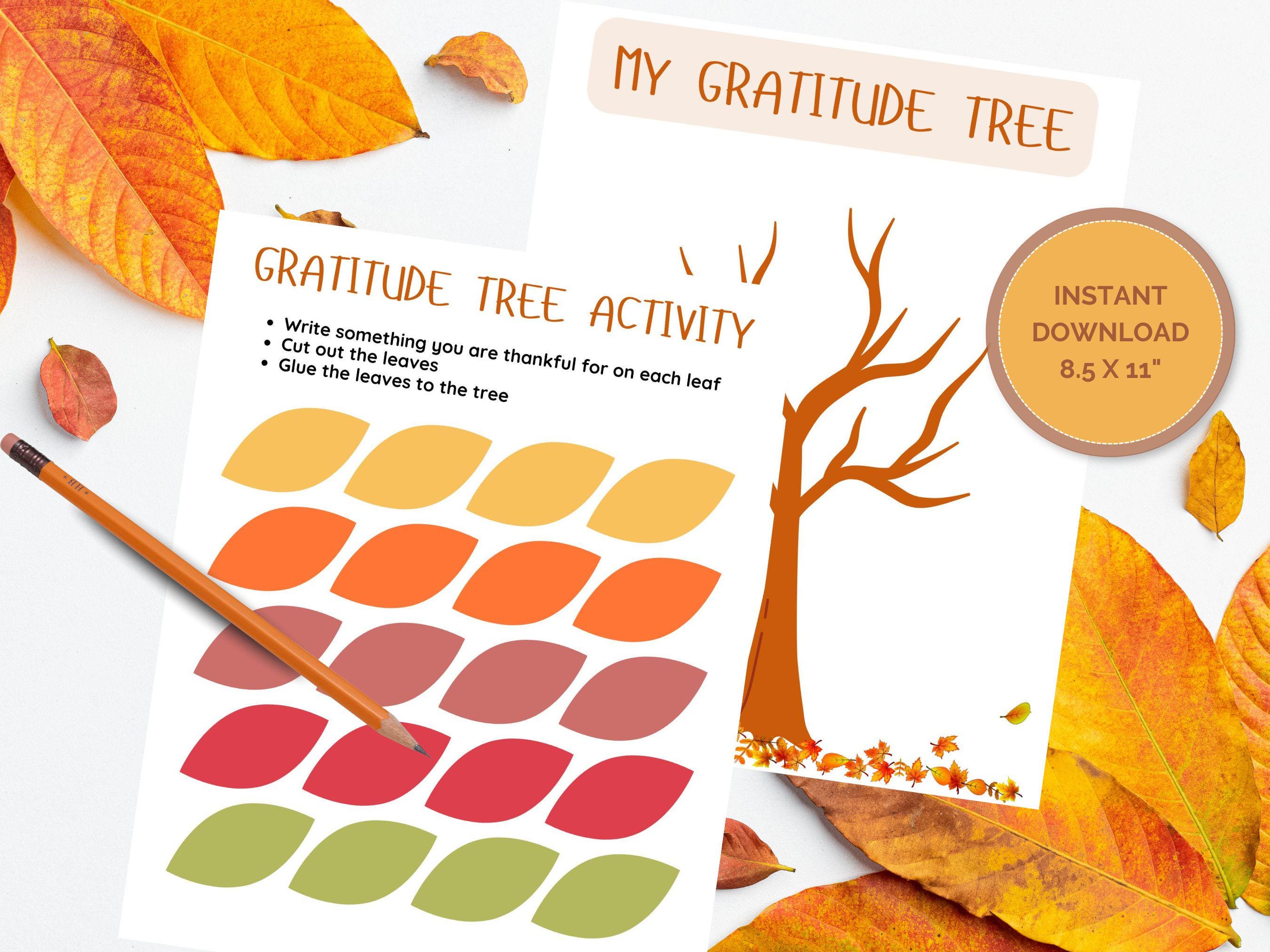Gratitude Tree Activity, Thankful Tree Activity, Thanksgiving Activity ...