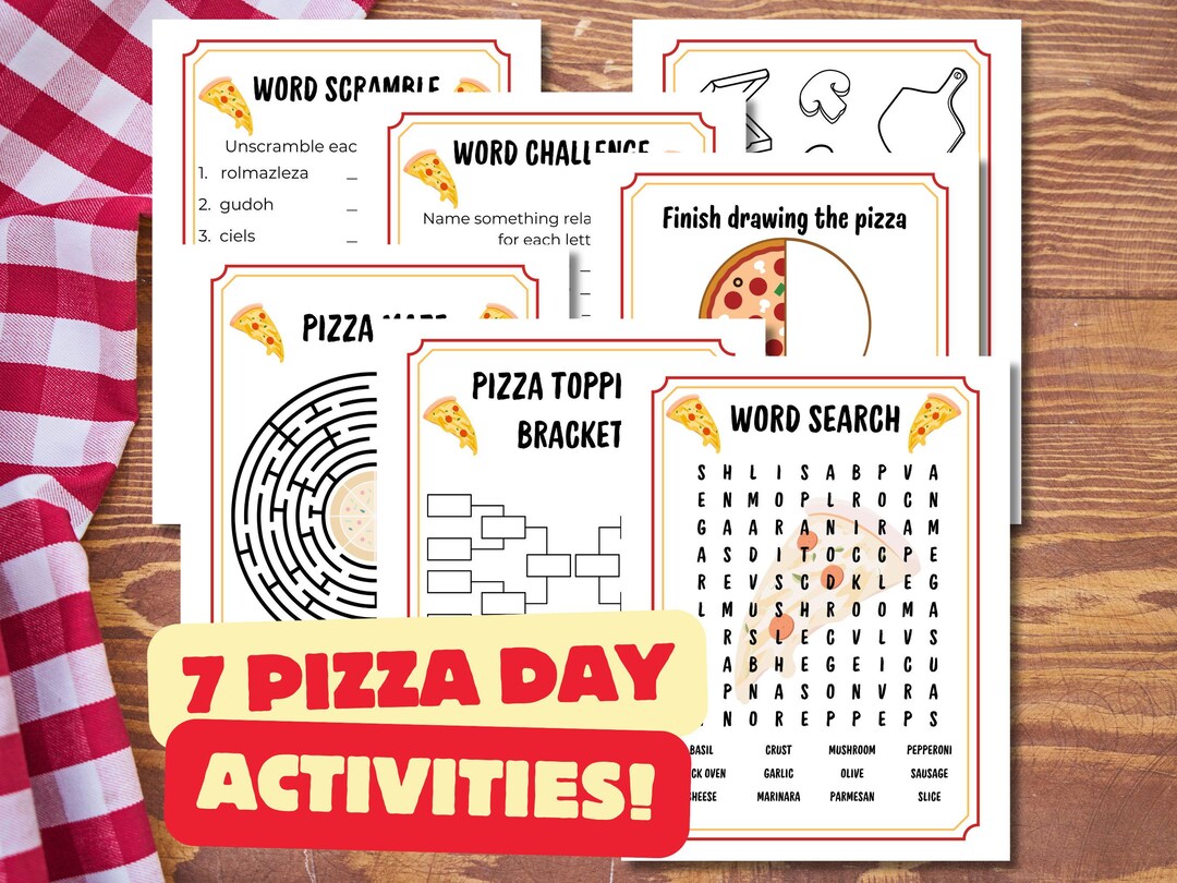 National Pizza Day Activities, Pizza Party Games, Pizza Activity Bundle ...
