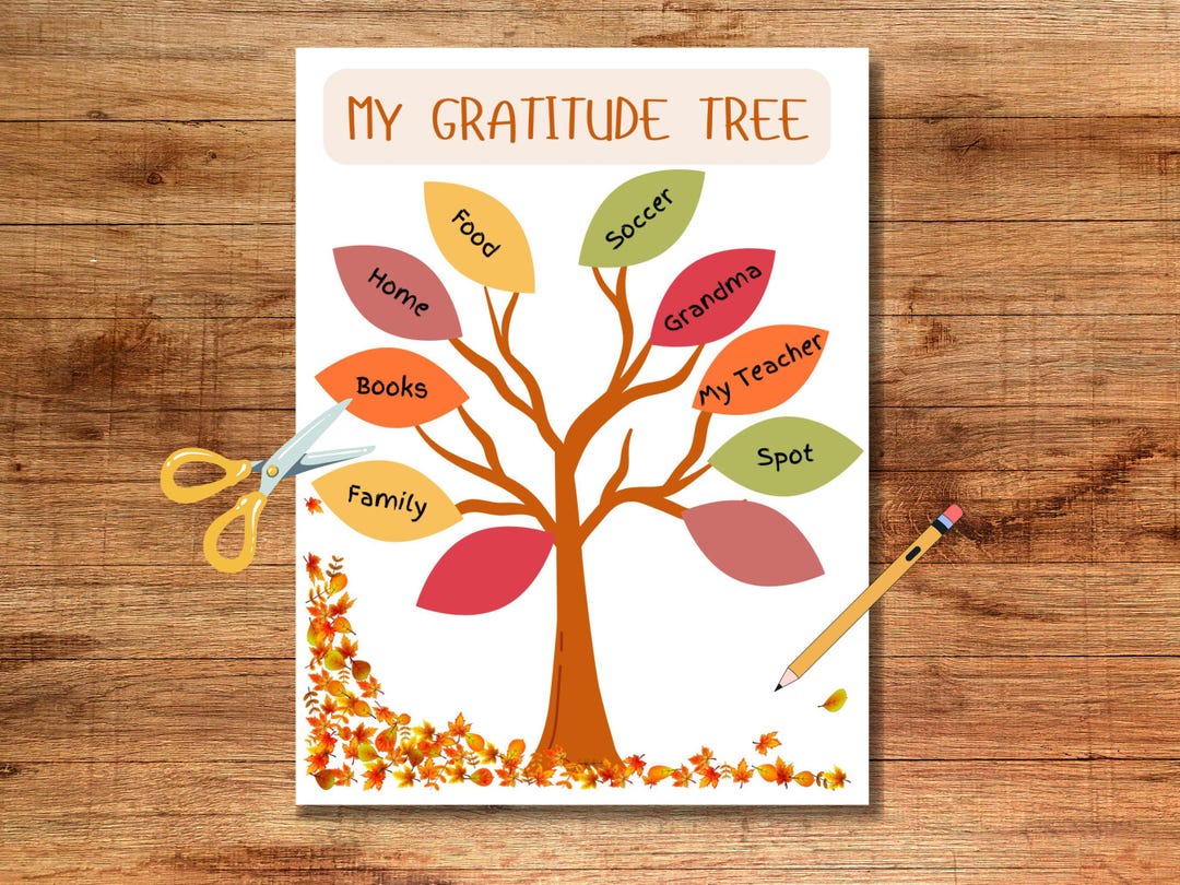 Gratitude Tree Activity, Thankful Tree Activity, Thanksgiving Activity ...