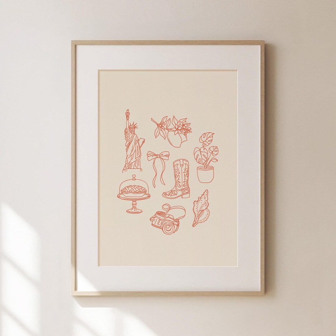 Custom Illustration Gift for Loved One's Favourites | Digitally ...