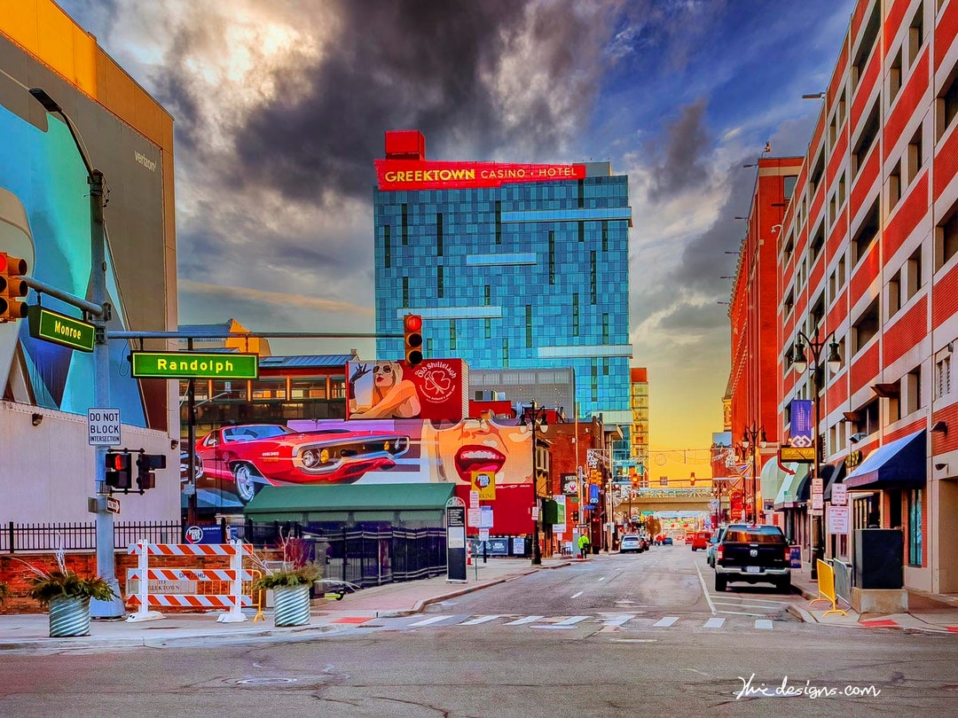 Detroit Street Views of Greektown Monroe and Randolph IMG_3121 - Etsy