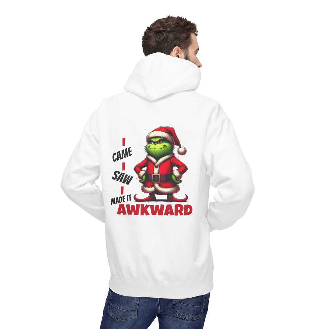 Grinch Hoodie, Awkward Hoodie Holiday Apparel, Funny Christmas Gift ...