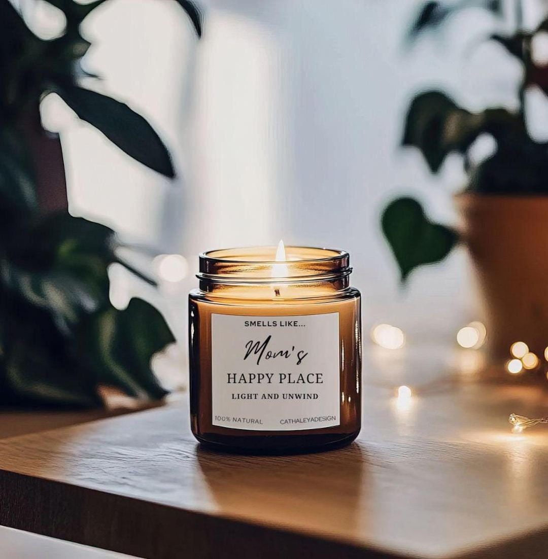 Moms Happy Place Candle, Smells Like Candle, Scented Soy Candle,gift ...