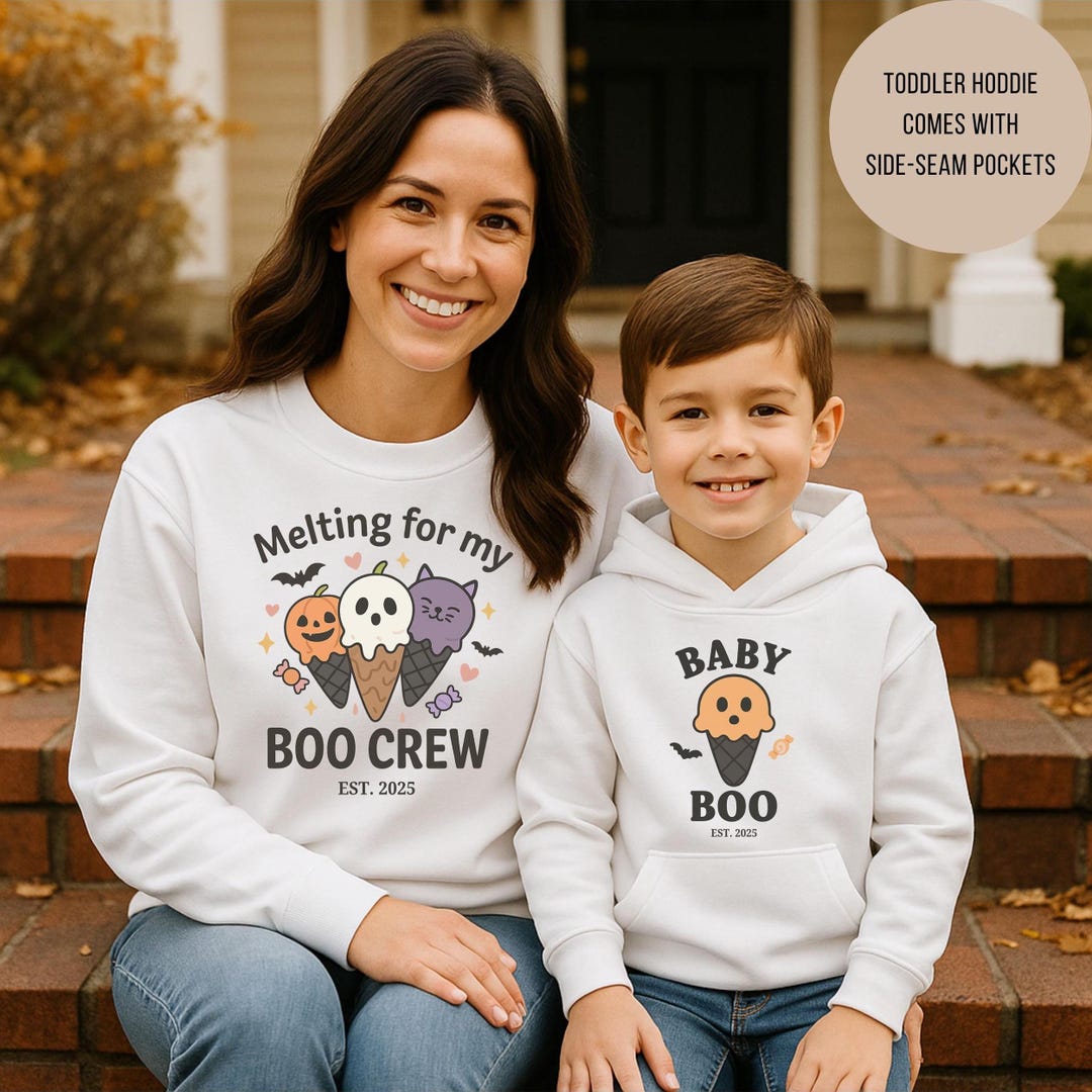 Matching Family Boo Crew Halloween Sweatshirts - Personalized With Est ...