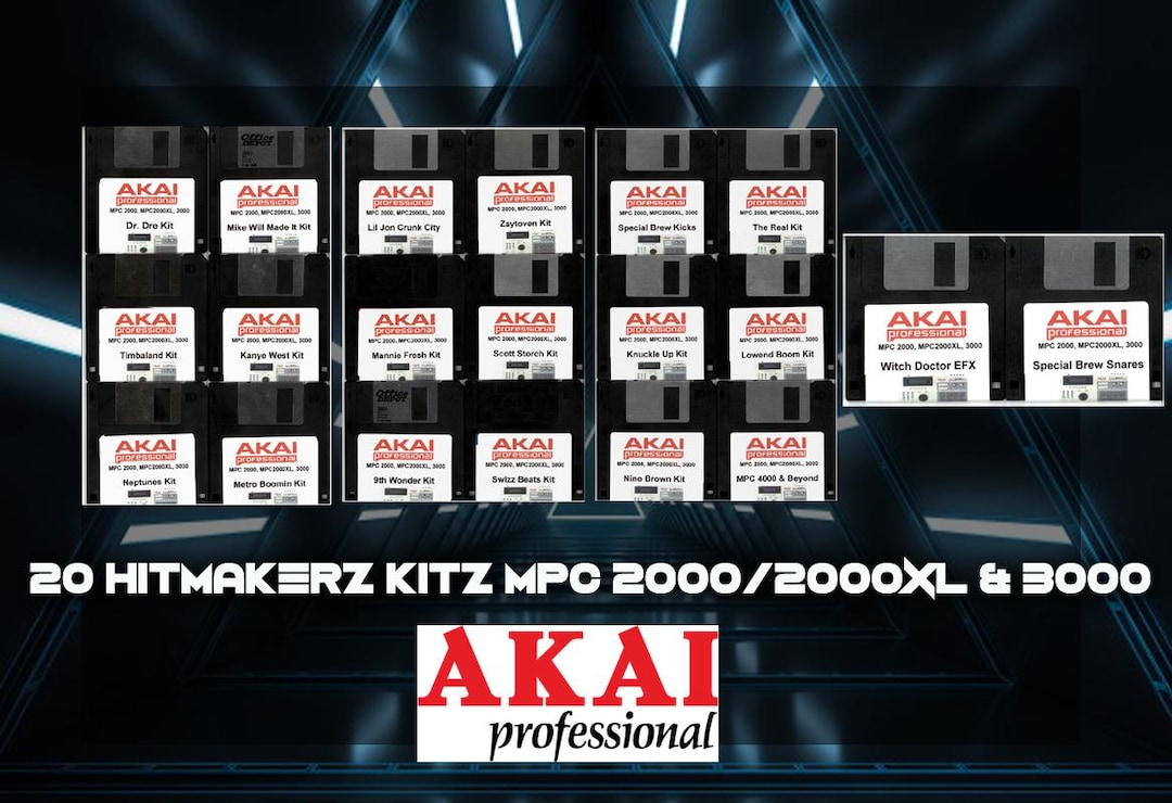 Akai Mpc Floppy Disk, MPC 3000, Mpc 2000, Mpc 2000xl, Drum Sounds, Hip ...