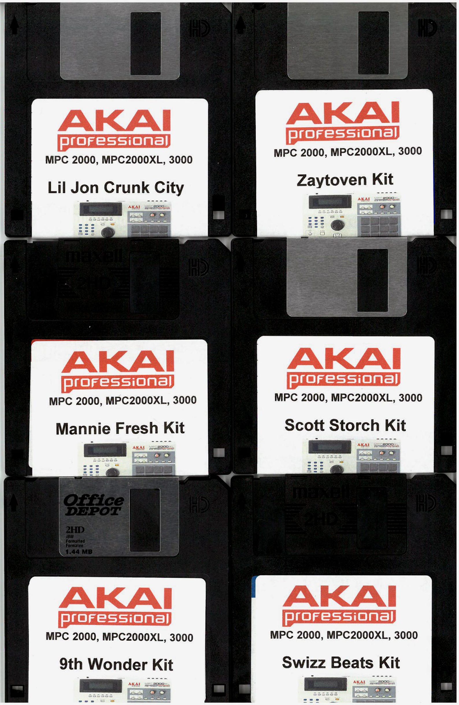 Akai Mpc Floppy Disk, MPC 3000, Mpc 2000, Mpc 2000xl, Drum Sounds, Hip ...