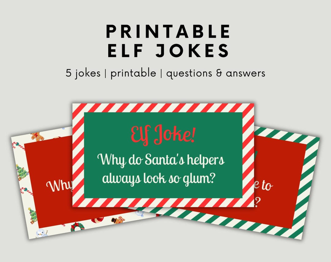 Christmas Elf Jokes, Elf Jokes, Christmas Elf, Printable Jokes ...