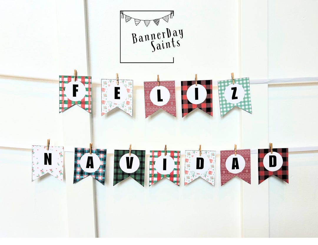 Printable Feliz Navidad Banner - Etsy