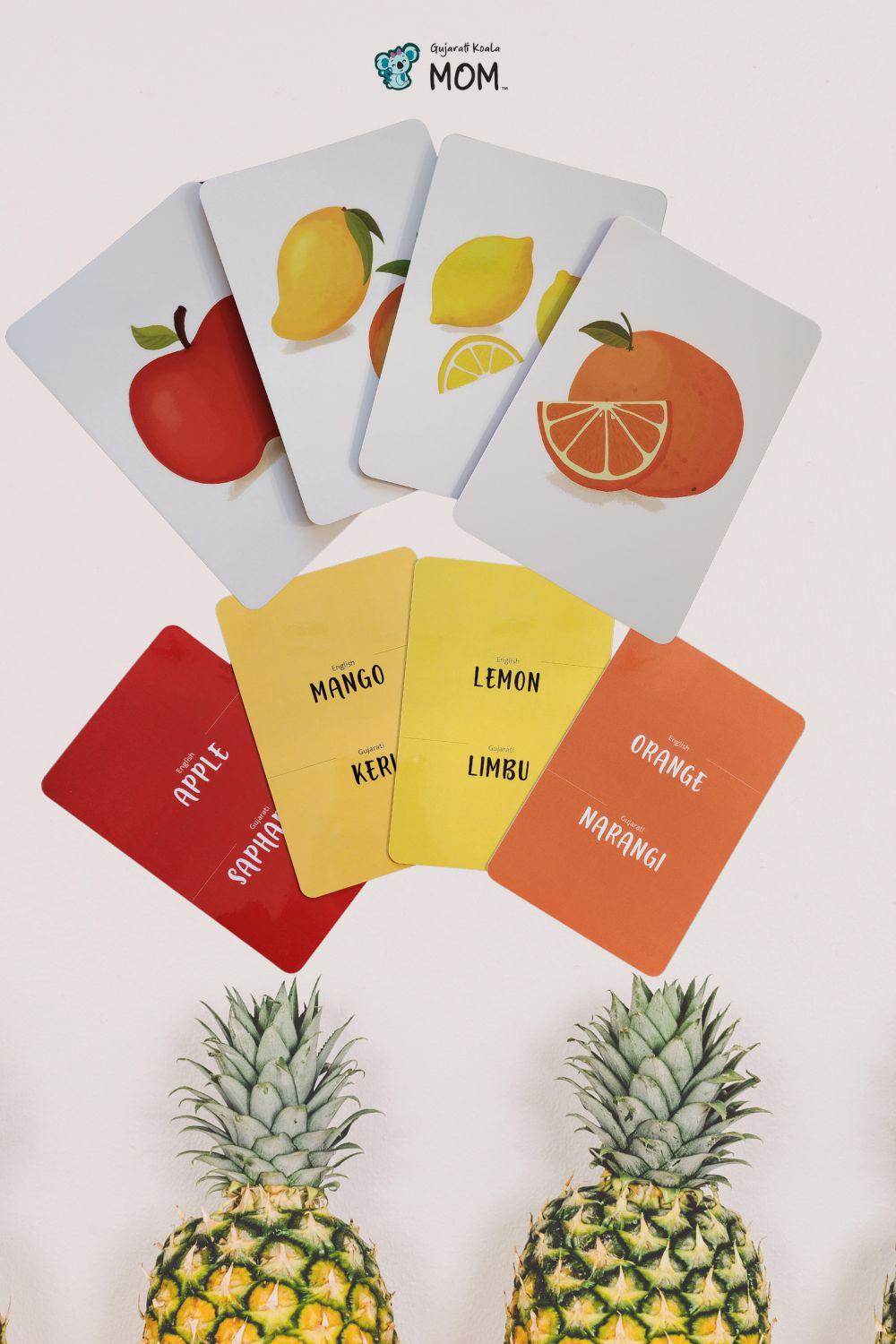 Gujarati-english Flash Cards: Bilingual Learning Set for Kids - Etsy