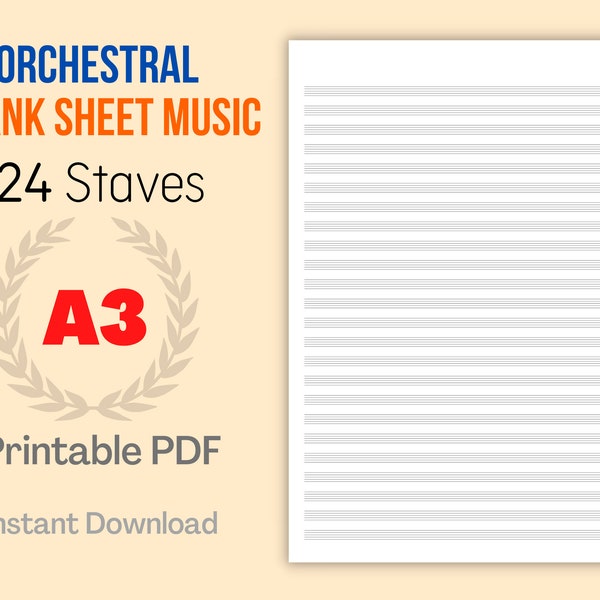 Orchestral Score Paper - Etsy