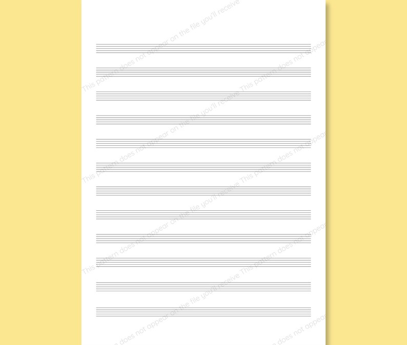 Plantilla de partitura en blanco imprimible Tamaño A4 12 - Etsy México