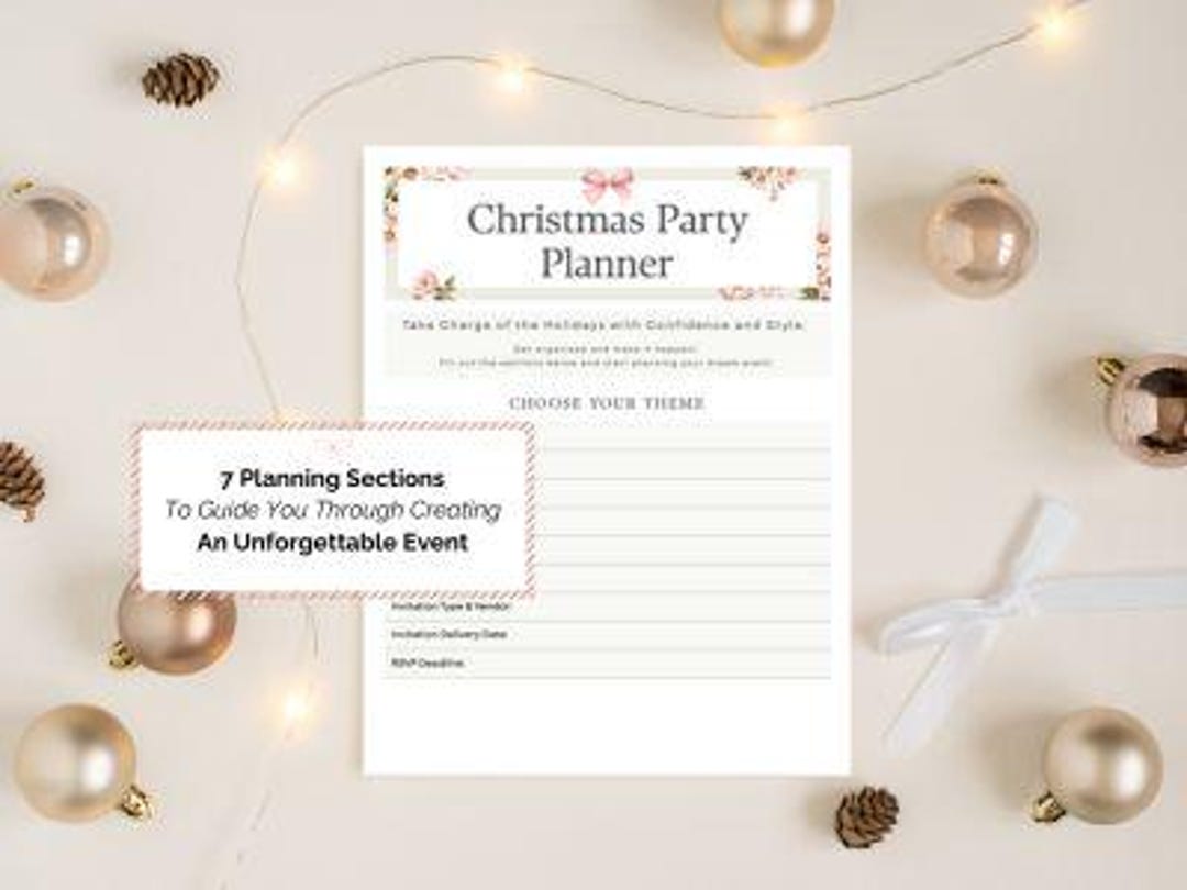 Christmas Party Planning Guide: Printable Planner for First-time Hosts ...