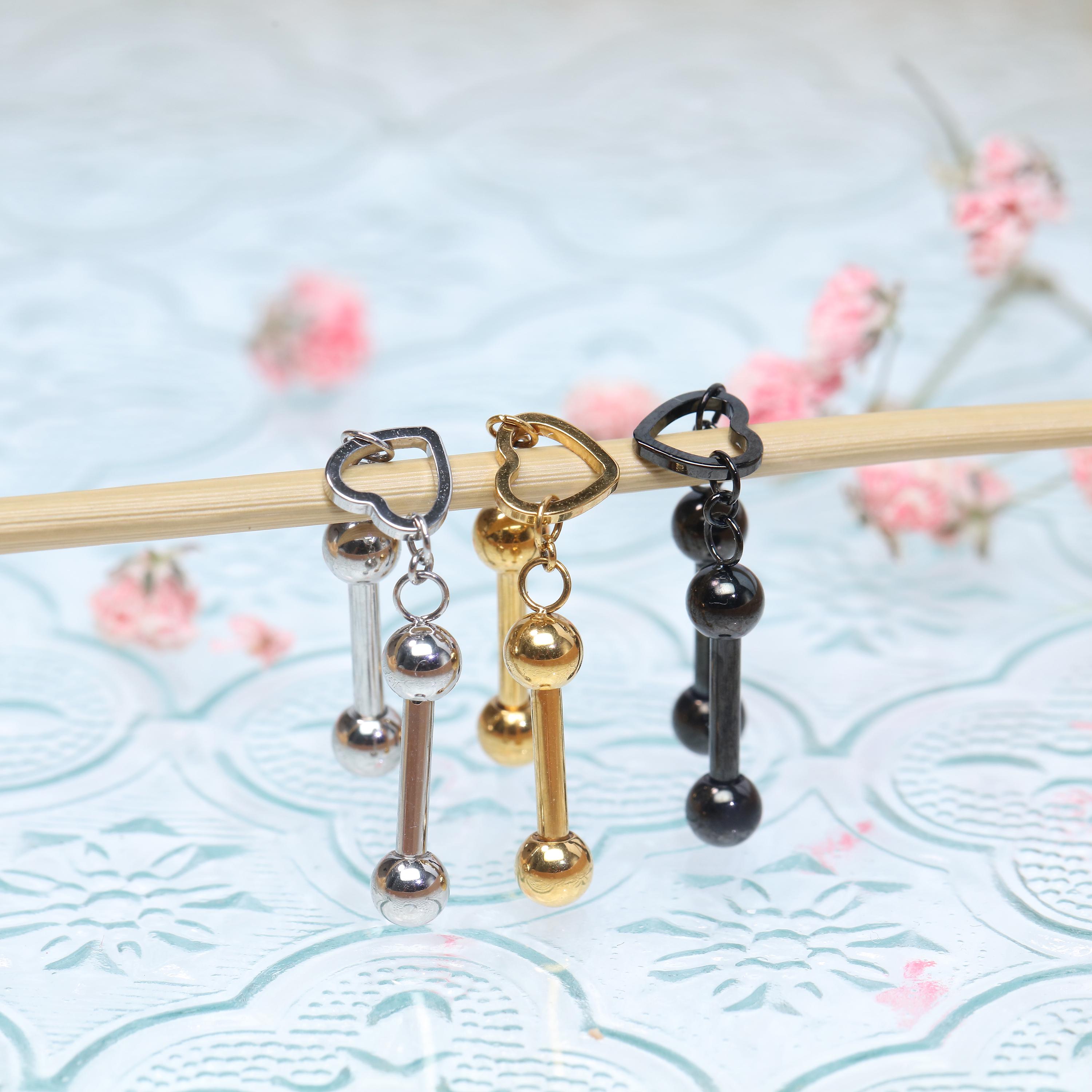 Heart 14G Industrial Piercing Jewelry - Surgical Steel Industrial ...
