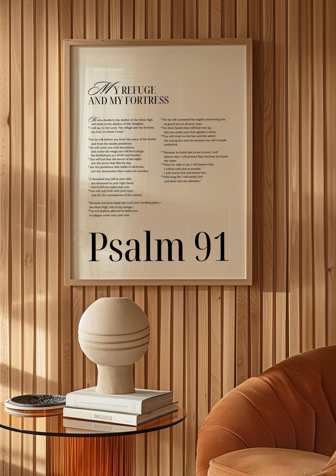 Psalm 91 Bible Verse Christian Wall Art, Psalm 91 Scripture Wall Art ...