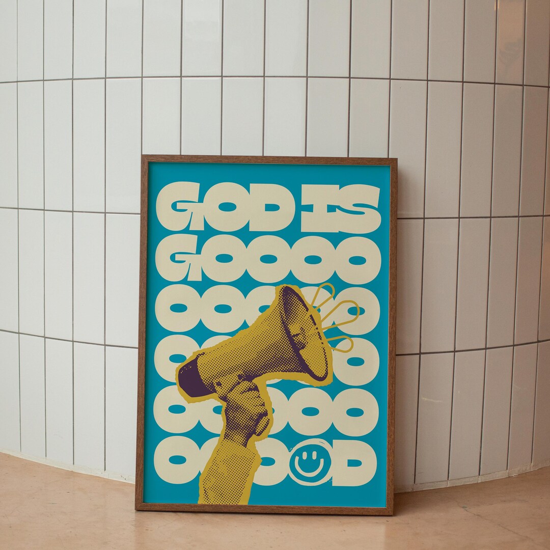 God is Good Inspirational Christian Wall Art, Youth Ministry Faith ...