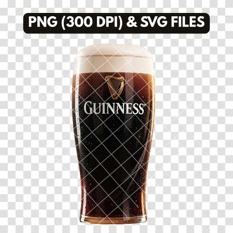 Guinness Glass Clipart: Irish Beer PNG SVG (digital Download) - Etsy