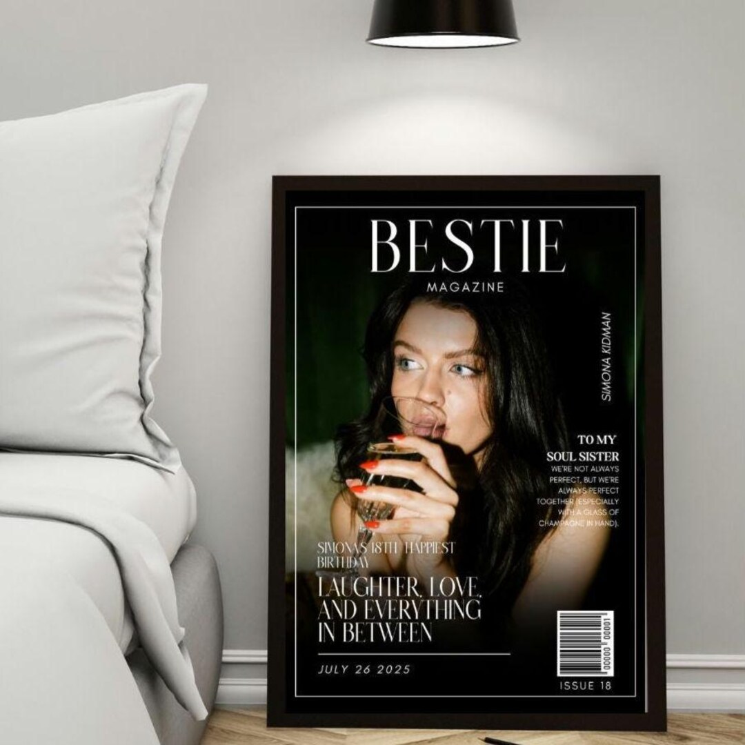 Custom Friend Magazine Cover Template | Personalized Gift (canva ...