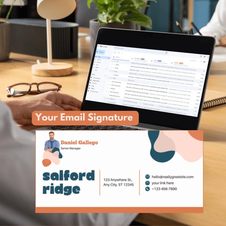 Professional Digital Email Signature for Business Owners, Gmail Digital ...