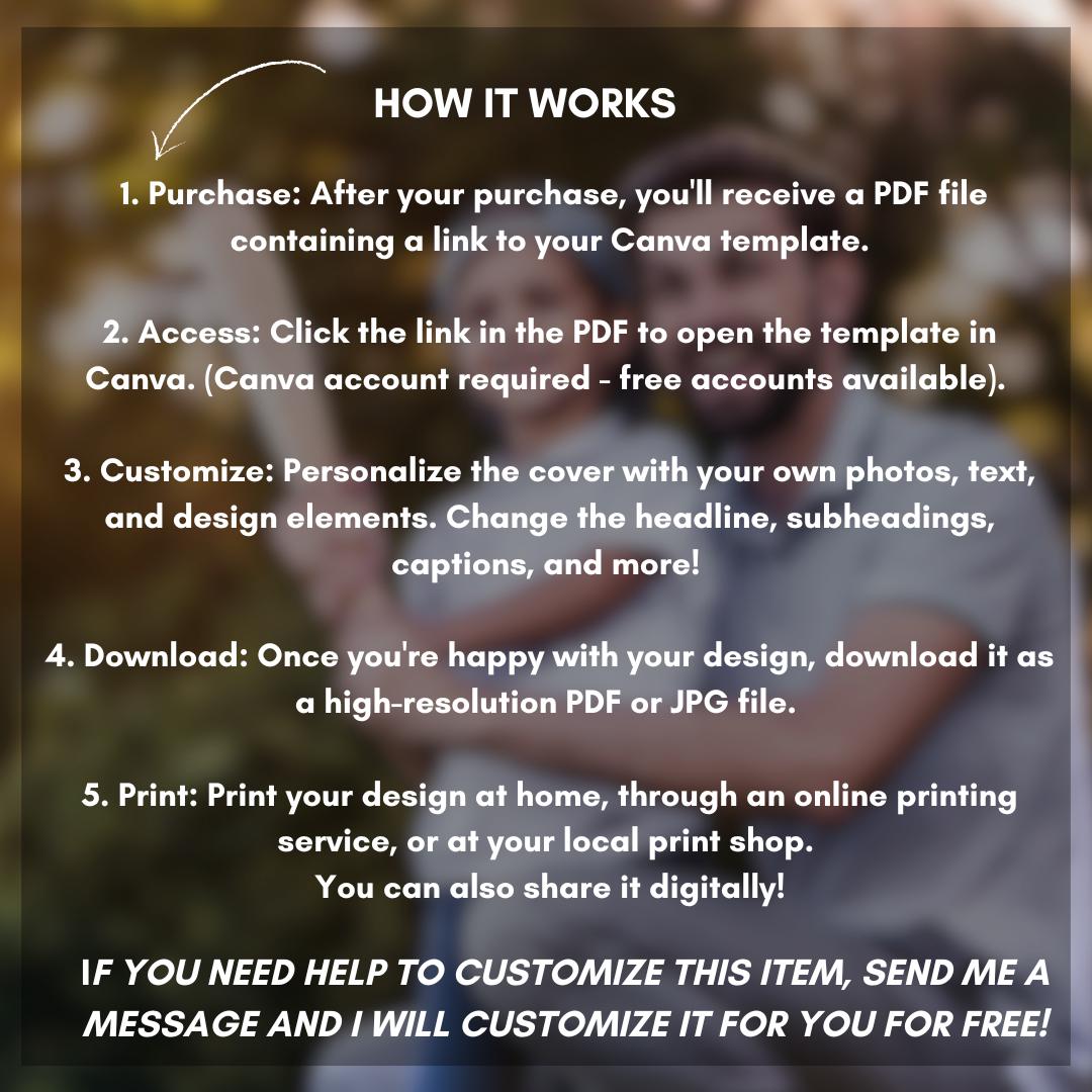 Personalized Father's Day Magazine Cover Template: Unique Dad Gift ...